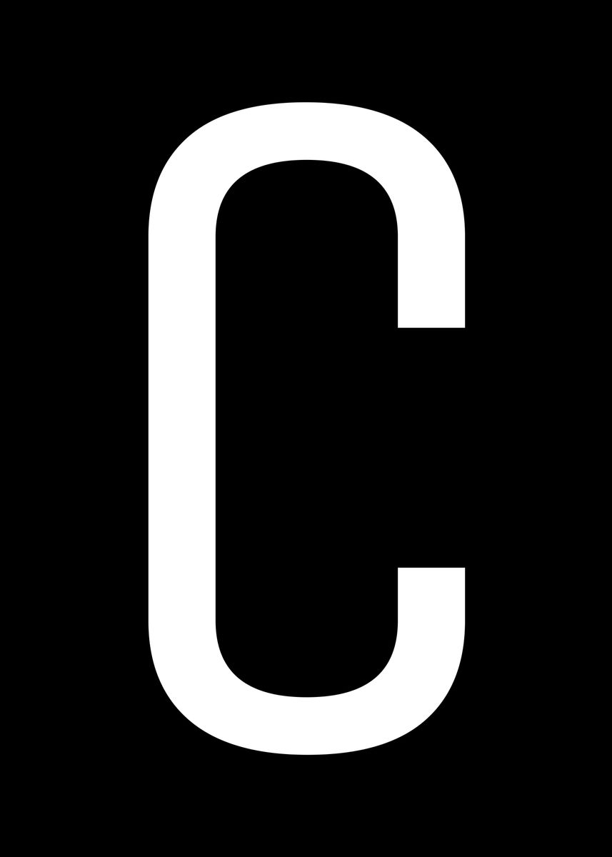 'Letter C' Poster, picture, metal print, paint by PH Design | Displate