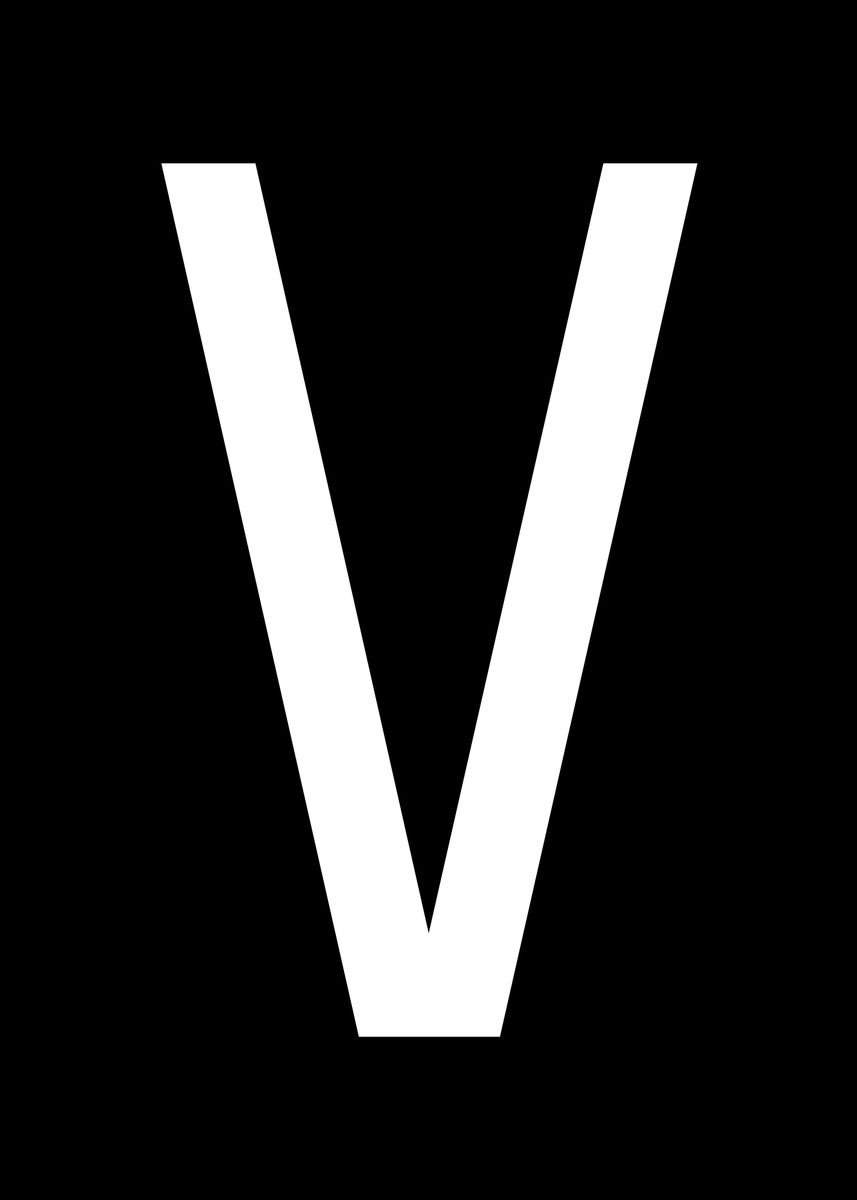 'Letter V' Poster, picture, metal print, paint by PH Design | Displate