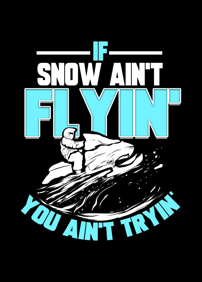 'Snowmobile Sled Winter' Poster, picture, metal print, paint by Biglui ...