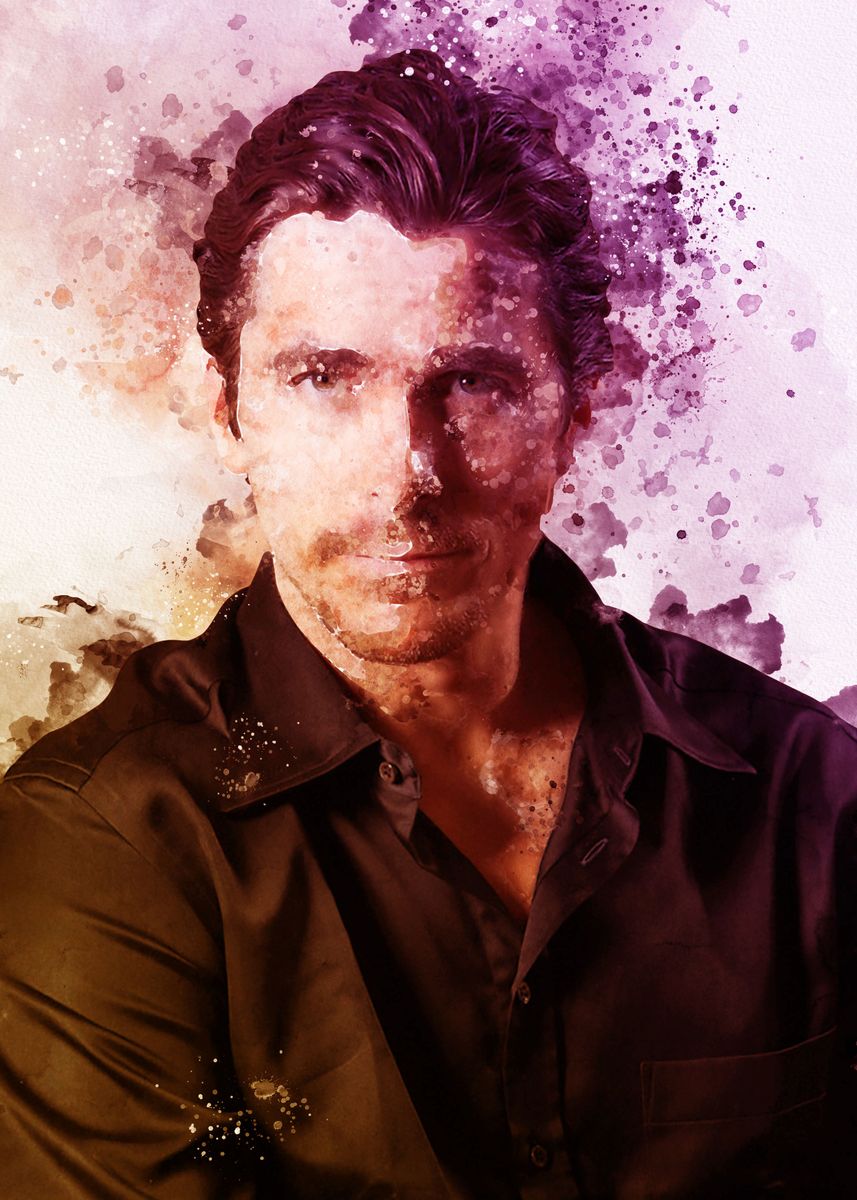 'Christian Bale' Poster, picture, metal print, paint by Alex Mann ...