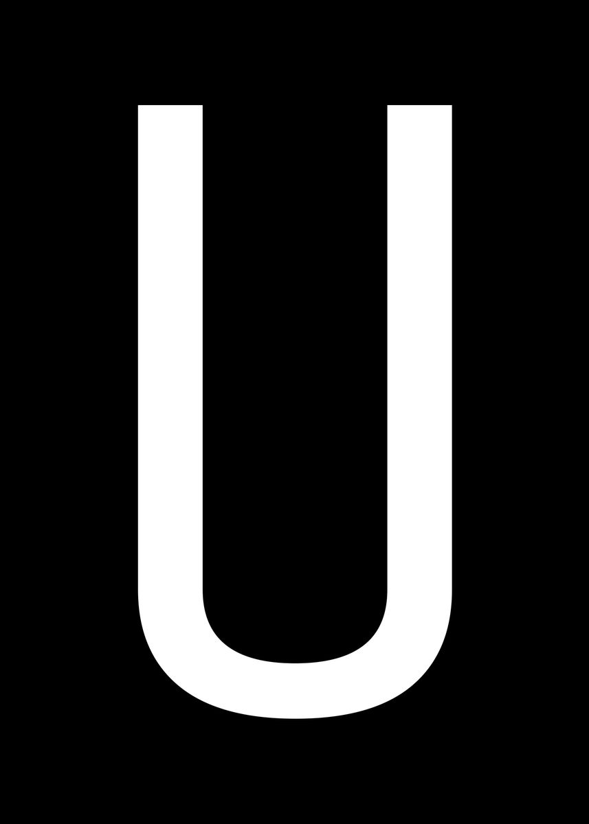 'Letter U' Poster, picture, metal print, paint by PH Design | Displate