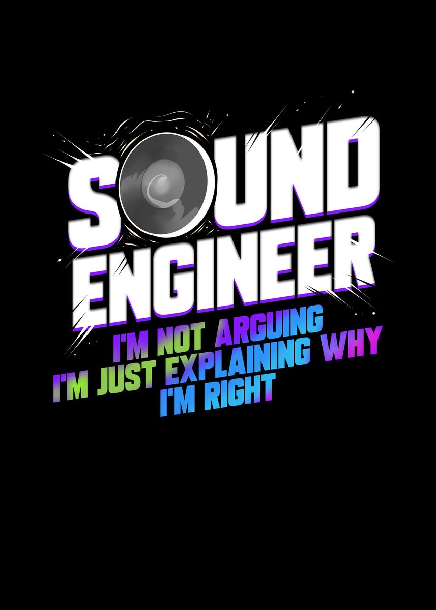 'Sound Engineer DJ Audio' Poster, picture, metal print, paint by Biglui ...