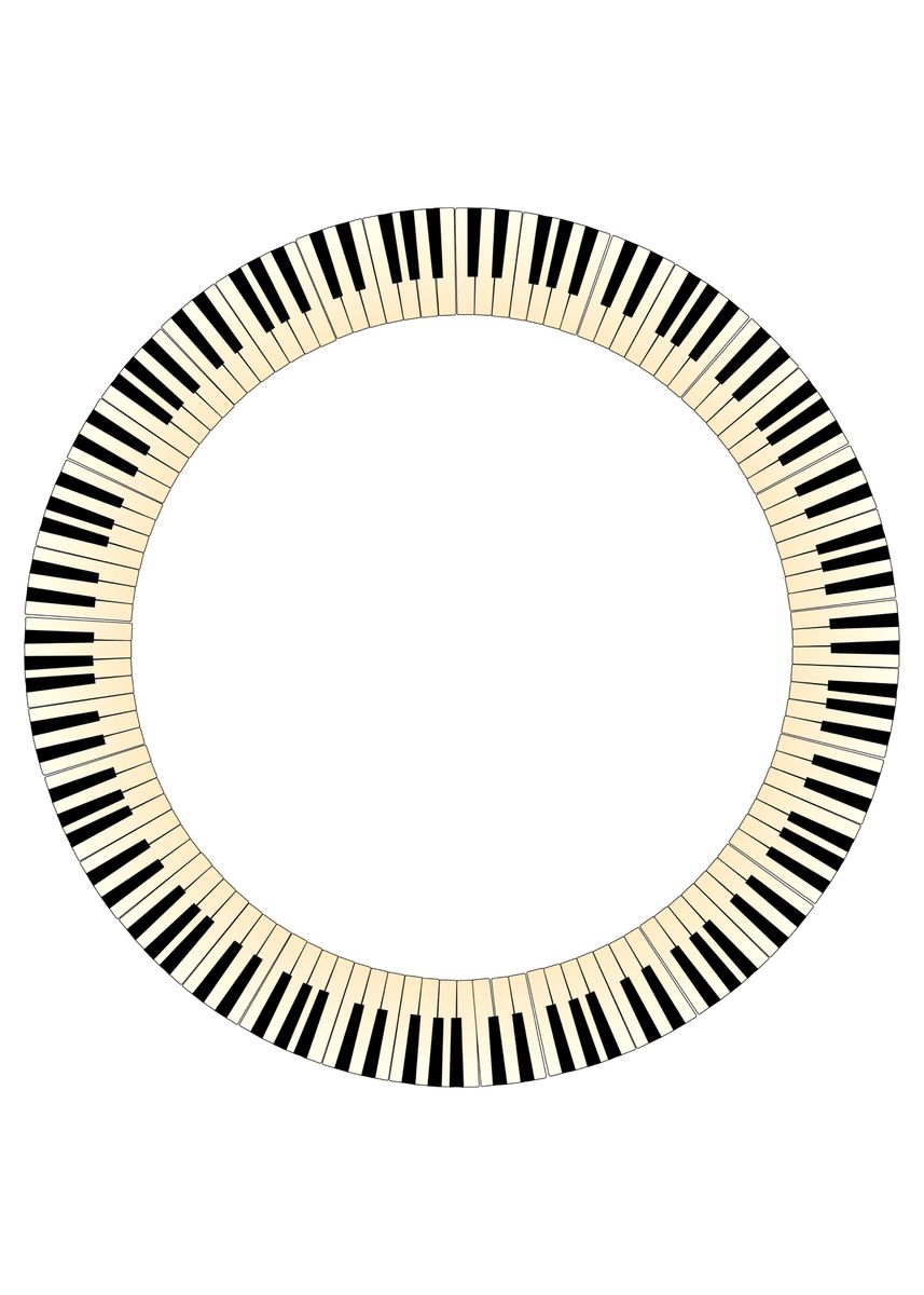'Piano Keys Circle' Poster, picture, metal print, paint by HomeStead ...
