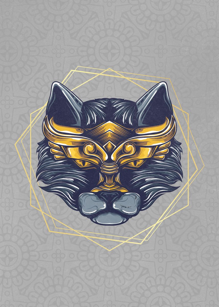 'Cat 3' Poster, picture, metal print, paint by Alexandros Iosifidis ...