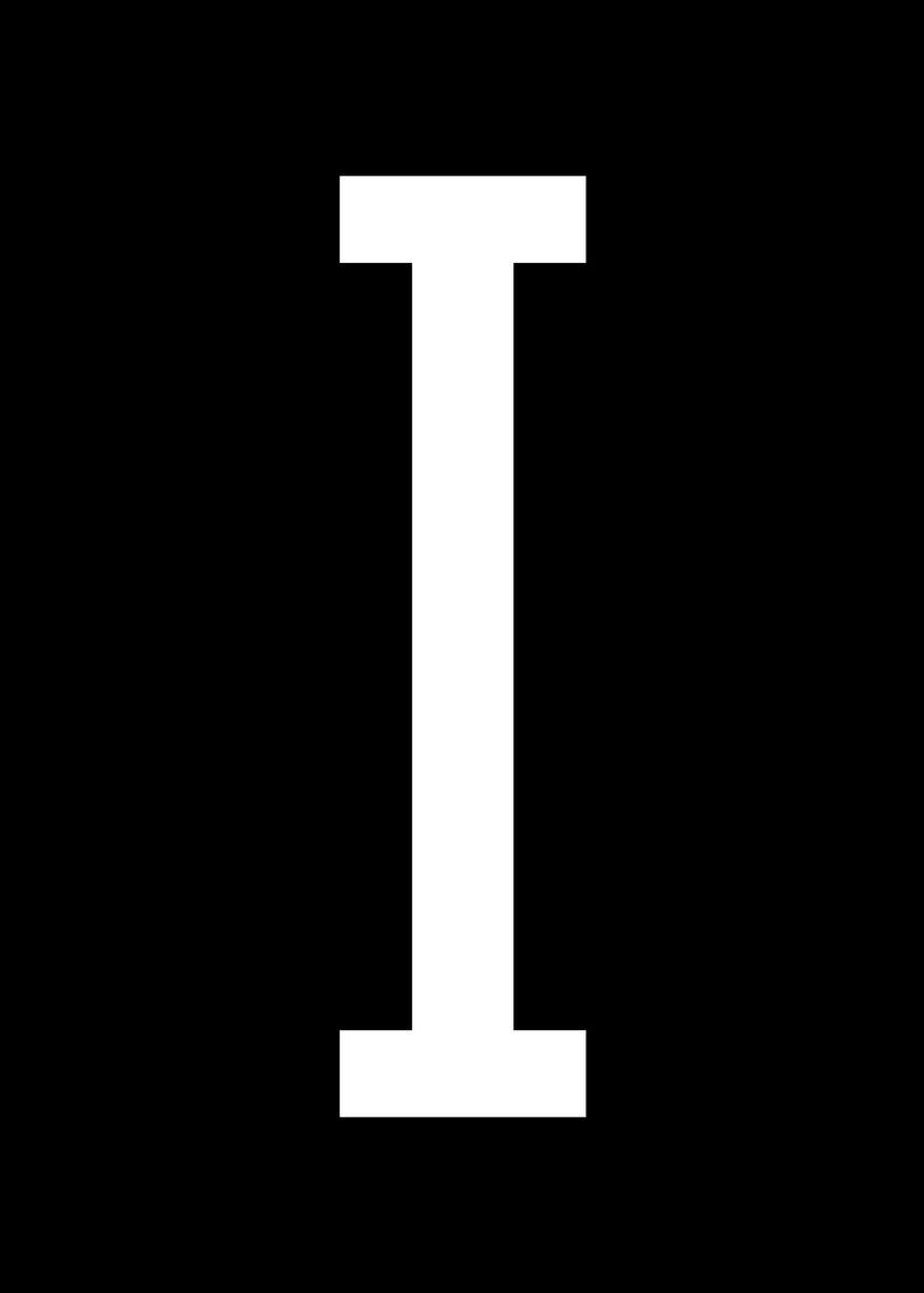 'Letter I' Poster by PH Design | Displate