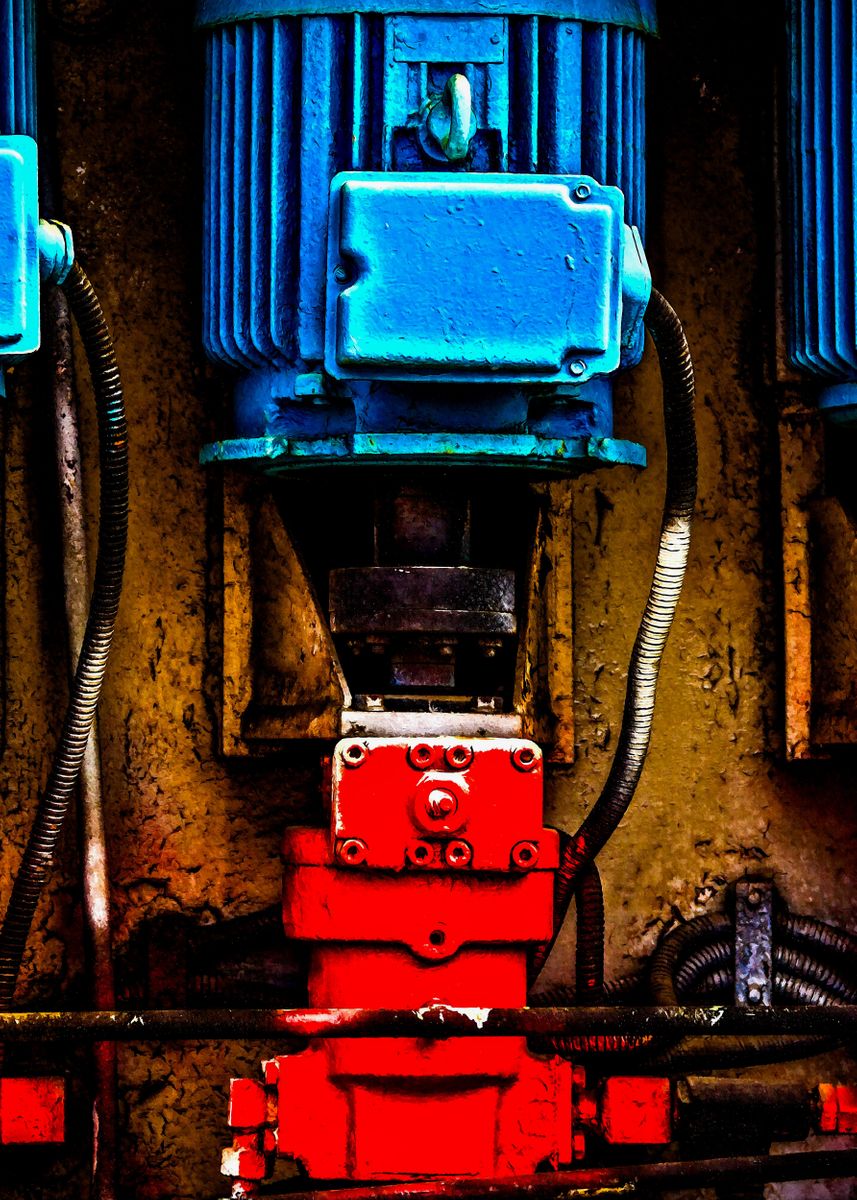 'Electrical Motor And Gear' Poster, picture, metal print, paint by Art ...