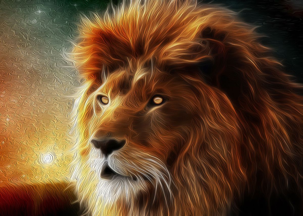 'The Lonely Lion' Poster by Micah Dumas | Displate