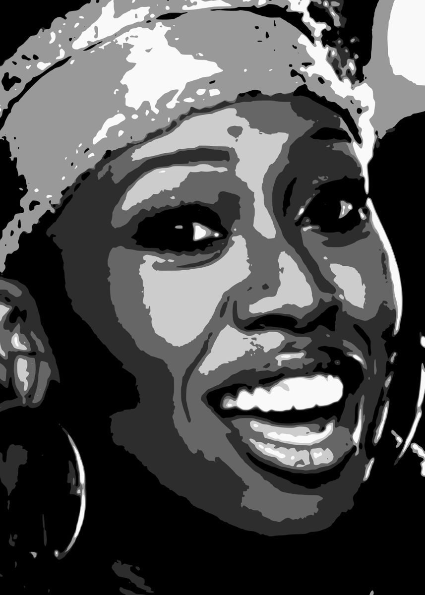 'Missy Elliott' Poster, picture, metal print, paint by Josh B | Displate