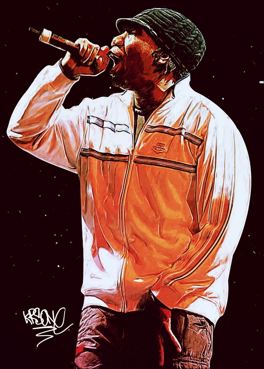 'KRS ONE' Poster, picture, metal print, paint by SA KE | Displate