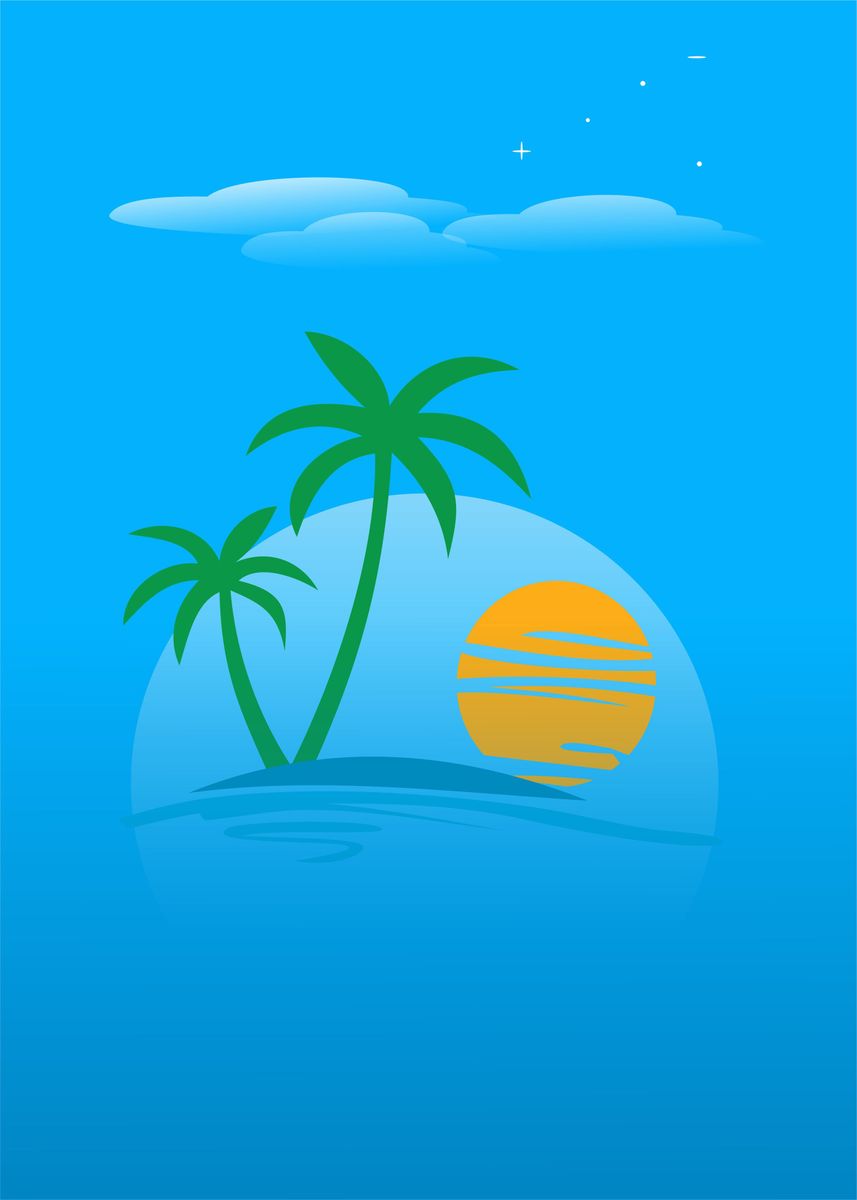 'island poster' Poster, picture, metal print, paint by crisstopher ...