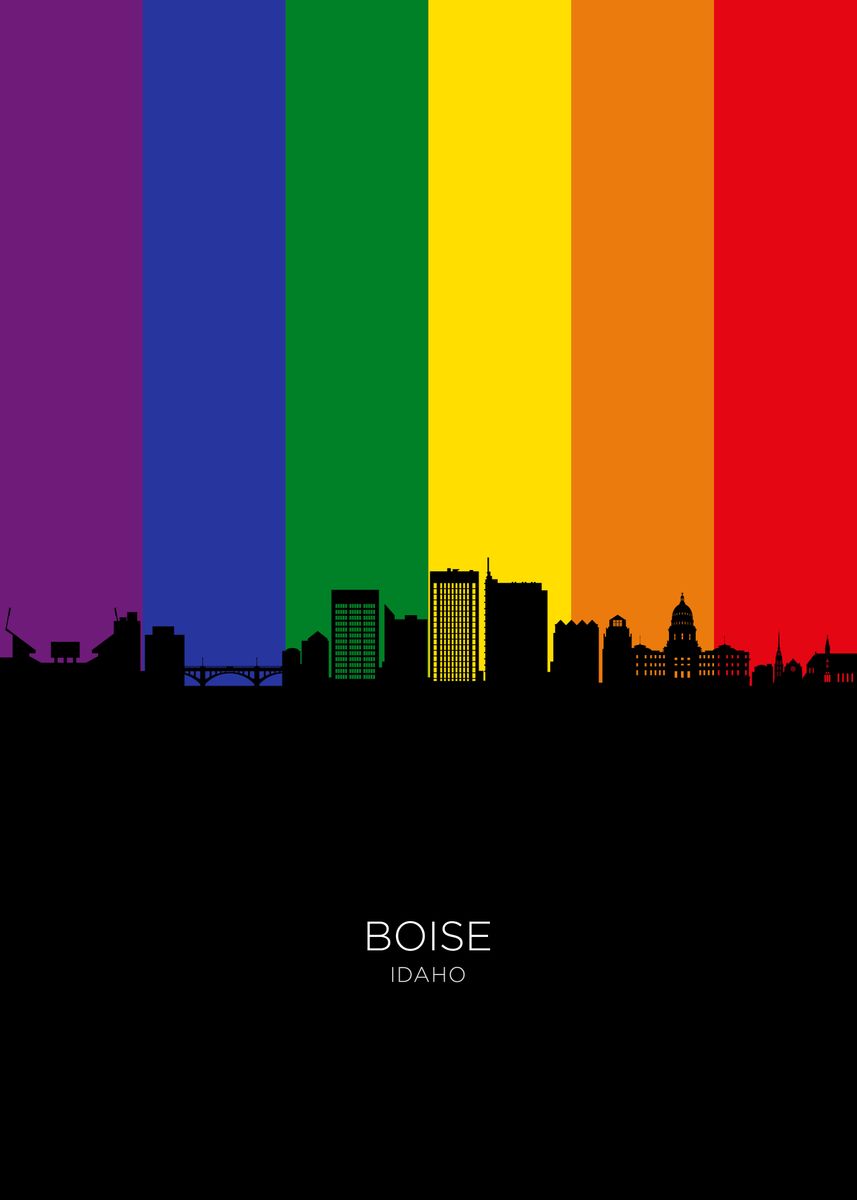'Boise Skyline Idaho' Poster by Michael Tompsett | Displate