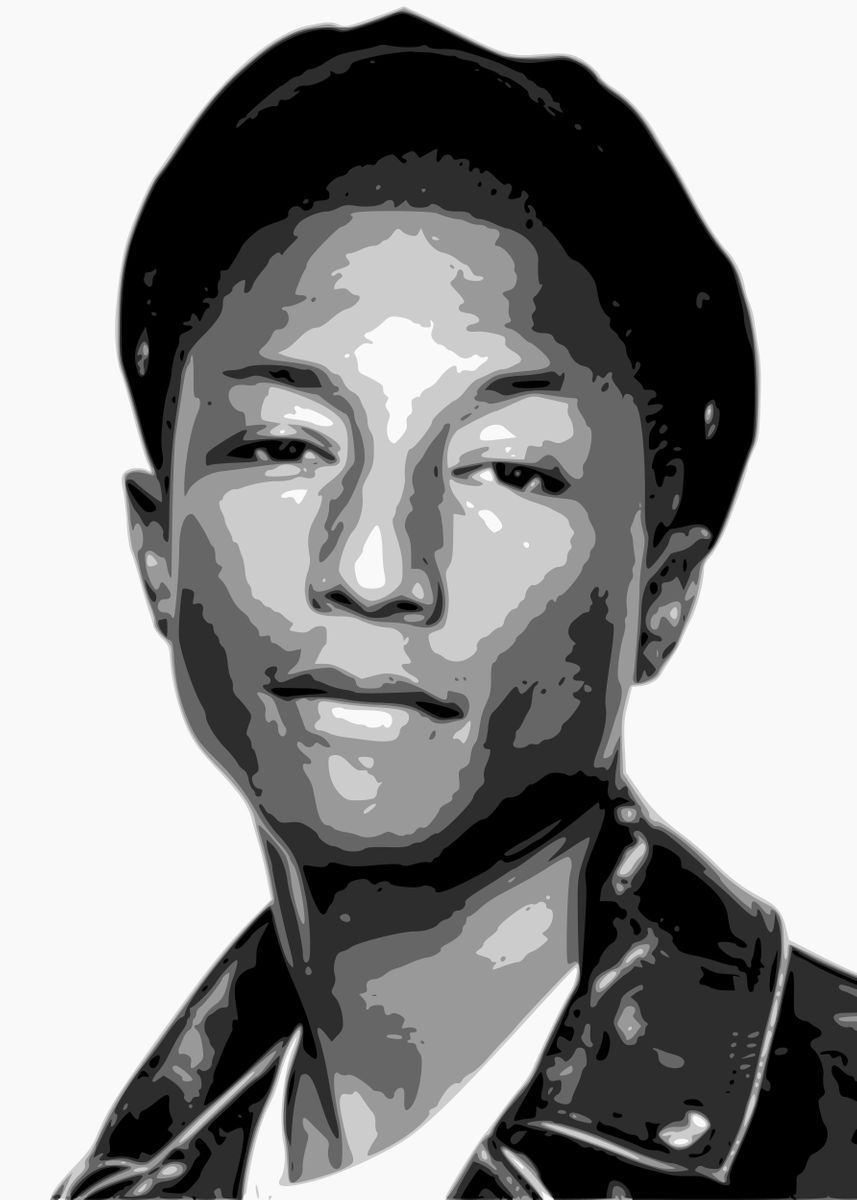 'Pharrell Williams' Poster by Josh B | Displate
