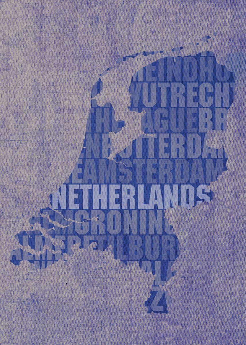 'Netherlands Country Words' Poster by Design Turnpike | Displate