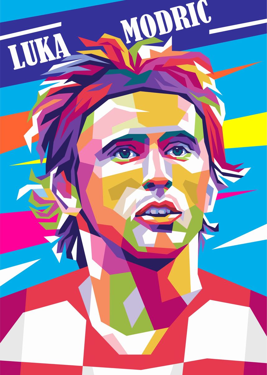 'Luka Modric' Poster, picture, metal print, paint by Ayyasy Addien ...