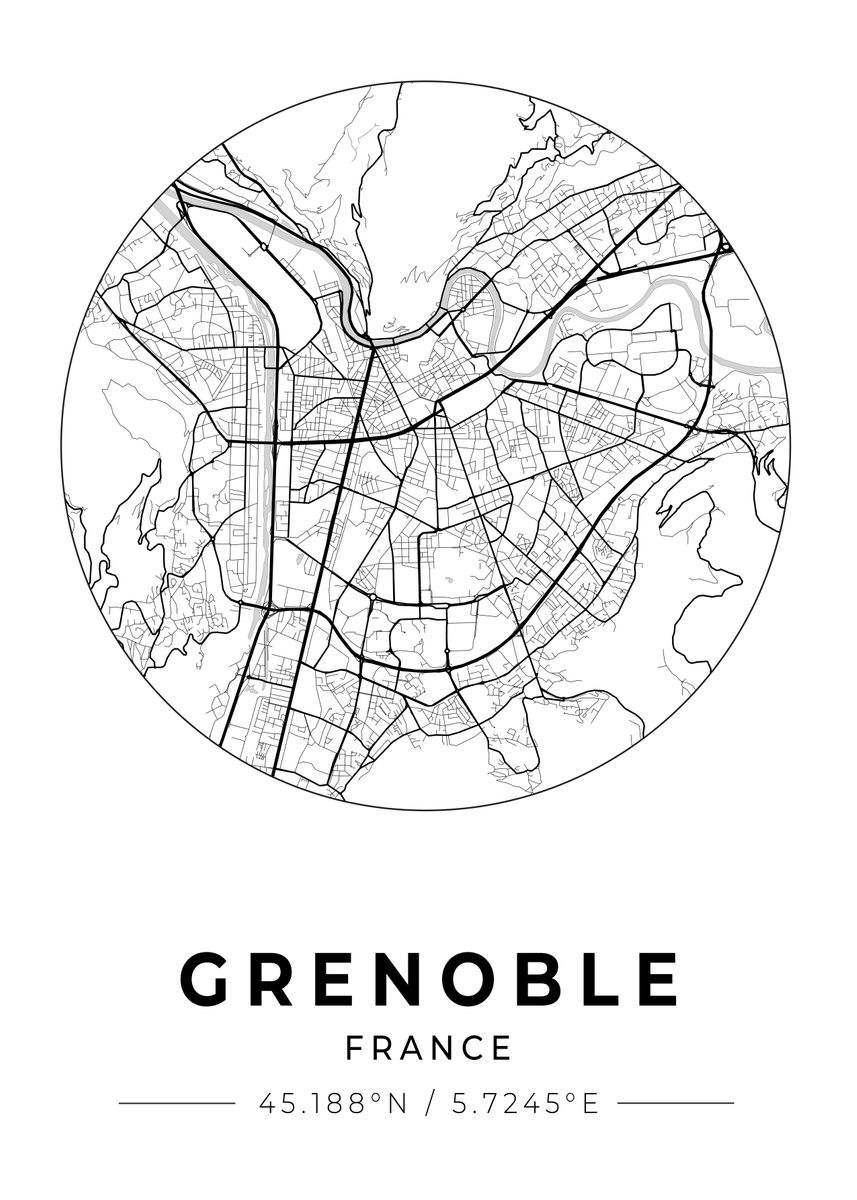 'Grenoble France' Poster by Conceptual Photography | Displate