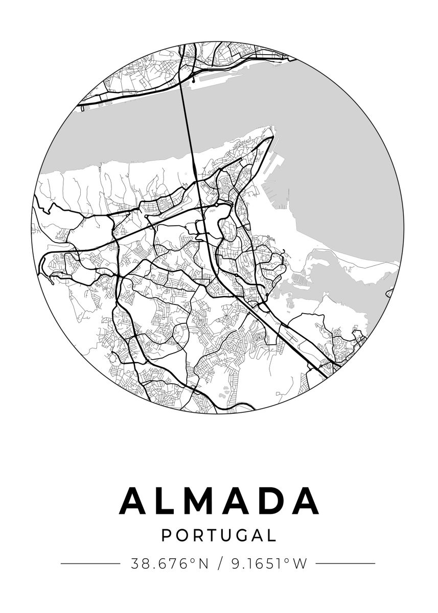 'Almada Portugal' Poster, picture, metal print, paint by Conceptual ...