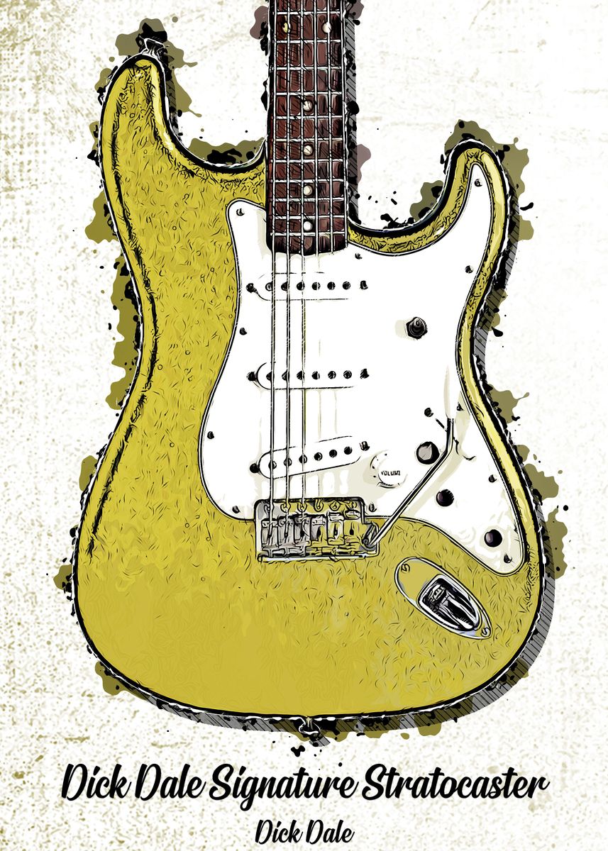 'Dick Dale Signature' Poster, picture, metal print, paint by Tho Nguyen ...