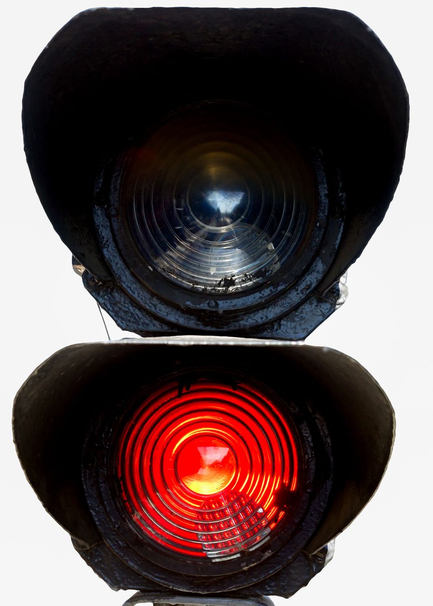 'Red Light Of A Signal Lamp' Poster by Art Ofphotos | Displate