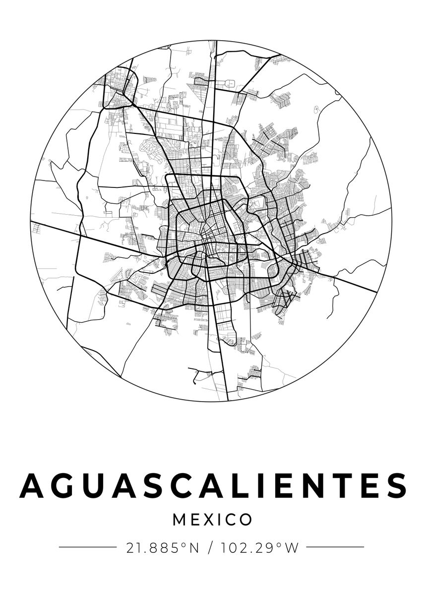 'Aguascalientes Mexico' Poster, picture, metal print, paint by ...