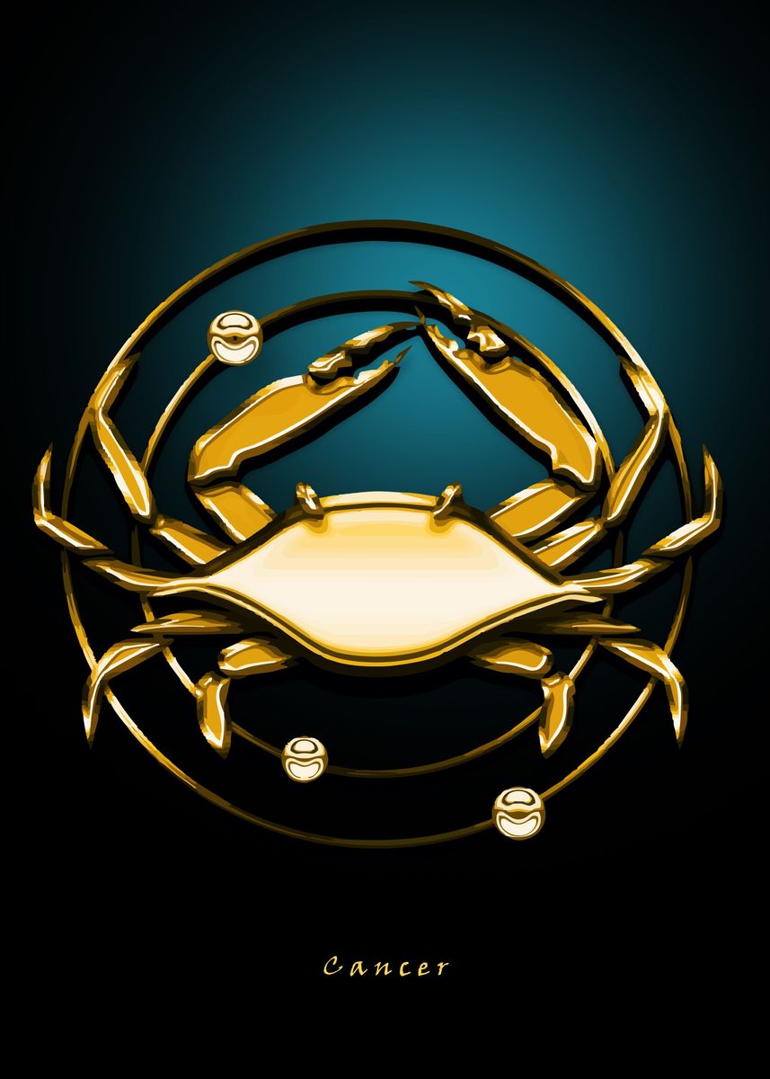 'Cancer Gold' Poster, picture, metal print, paint by Bintang Studio ...