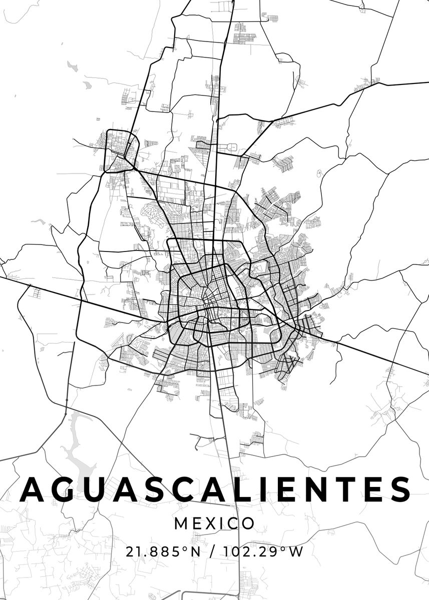 'Aguascalientes Mexico' Poster, picture, metal print, paint by ...