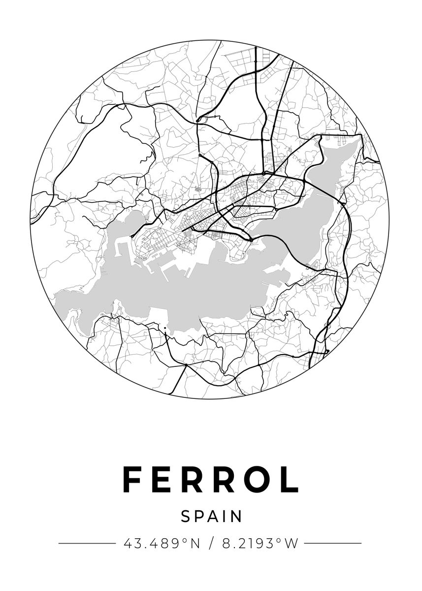 'Ferrol Spain' Poster, picture, metal print, paint by Conceptual ...