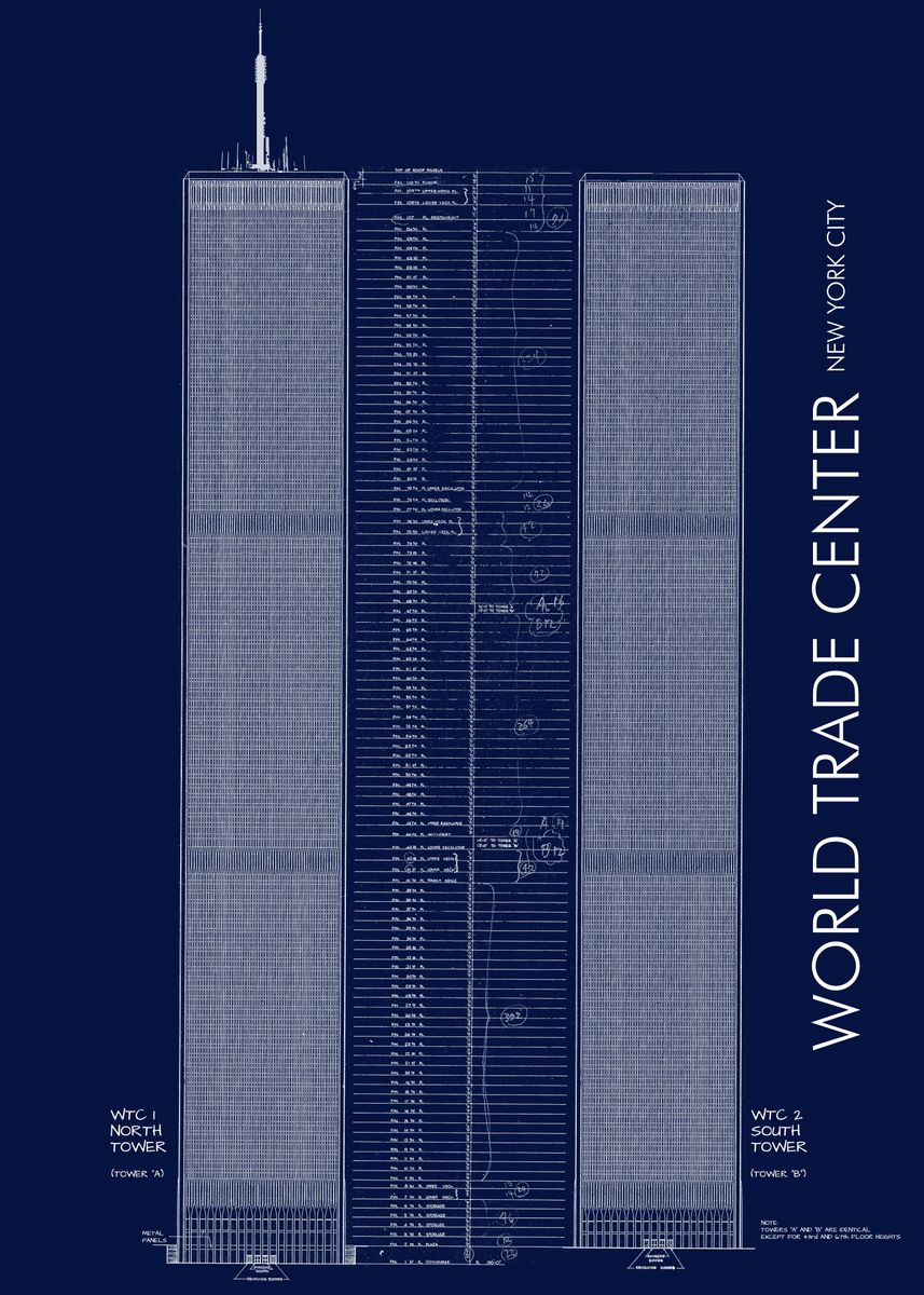 'WORLD TRADE CENTER Tech' Poster by Atomic Chinook | Displate