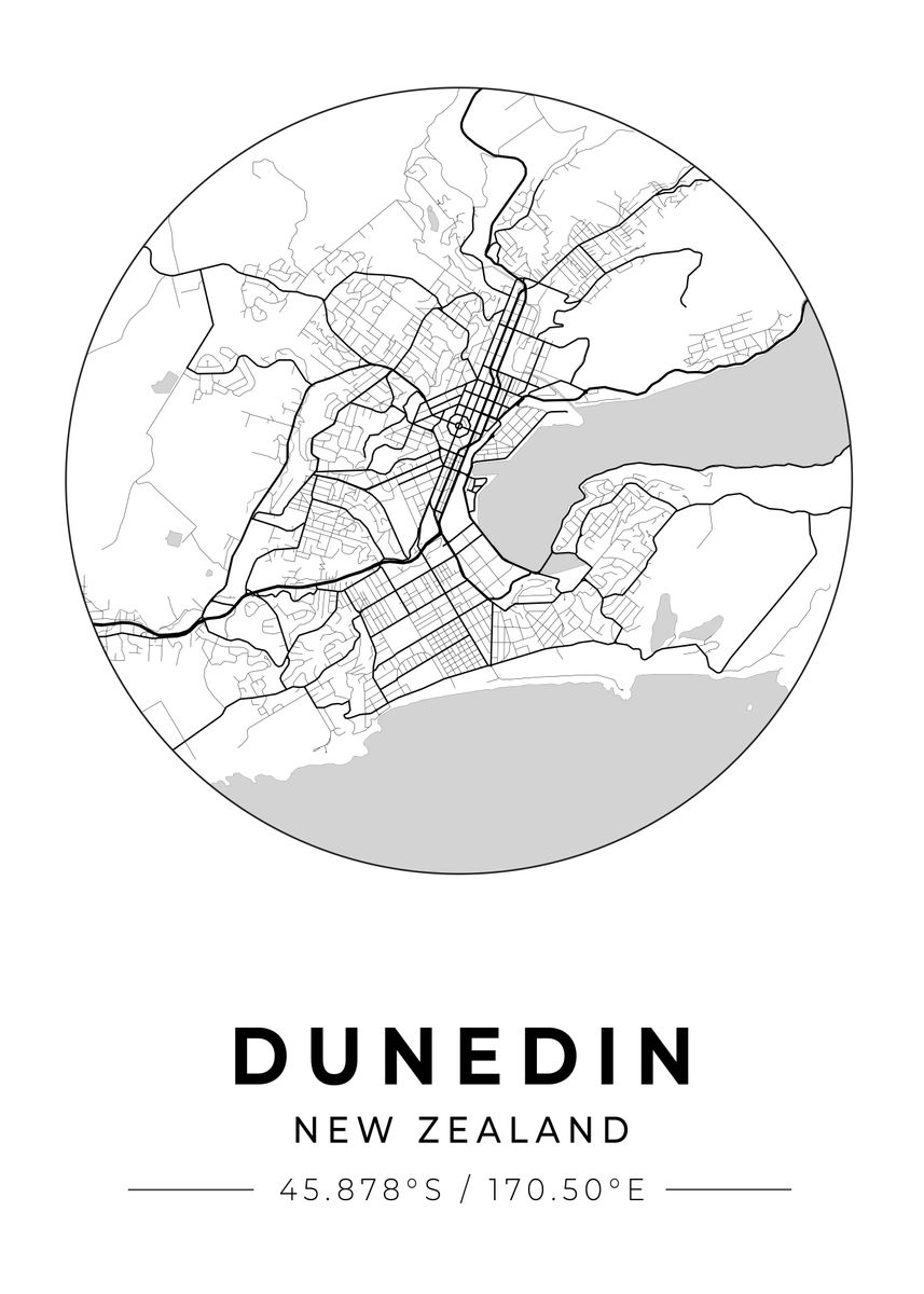 'Dunedin New Zealand' Poster, picture, metal print, paint by Conceptual ...