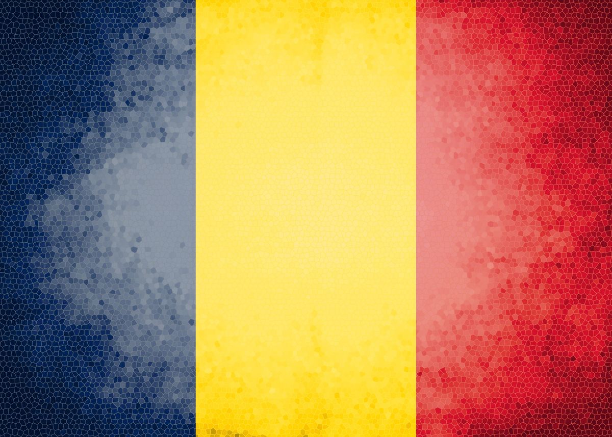 'Chad vintage flag' Poster by Mad Crabs Creations | Displate