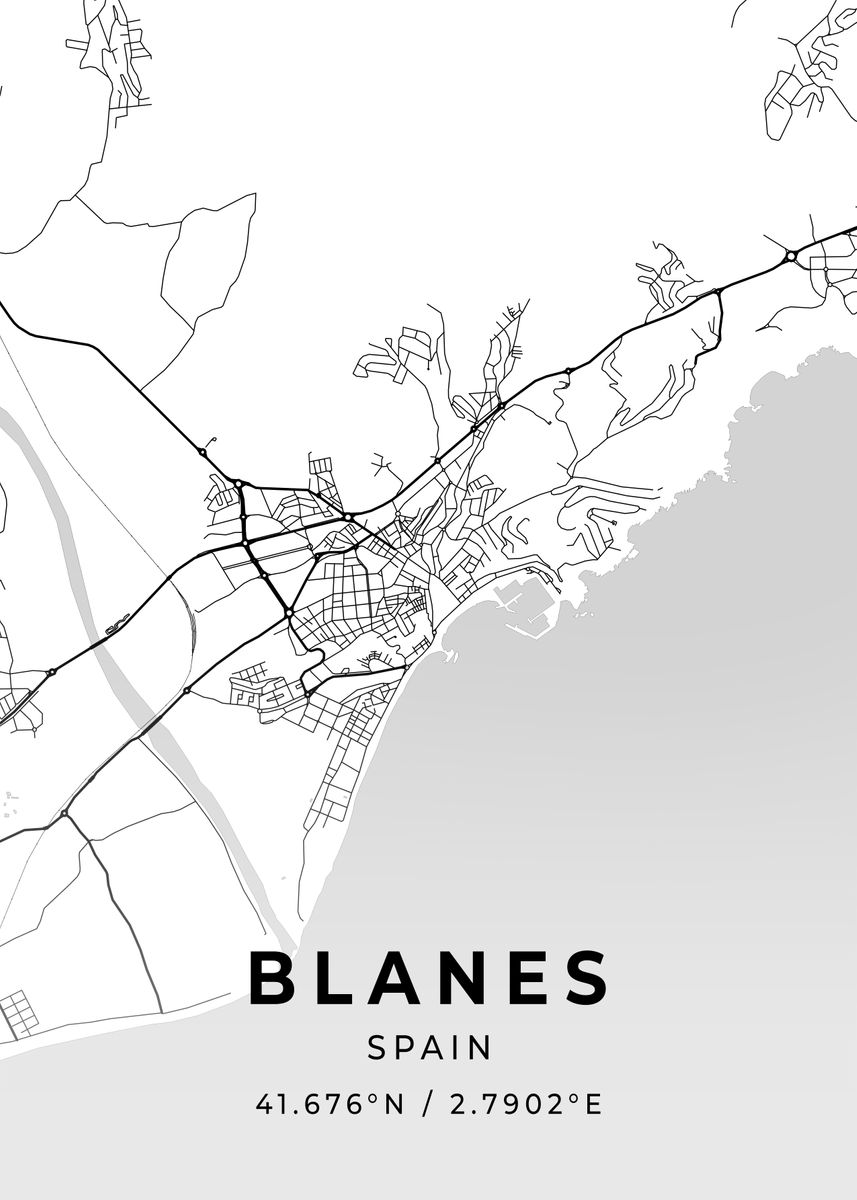 'Blanes Spain' Poster, picture, metal print, paint by Conceptual ...