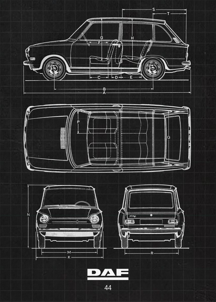 'DAF 44' Poster by MICHAEL BRUNS PLATES | Displate