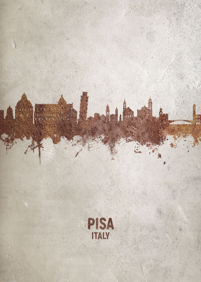 'Pisa Skyline Italy' Poster by Michael Tompsett | Displate