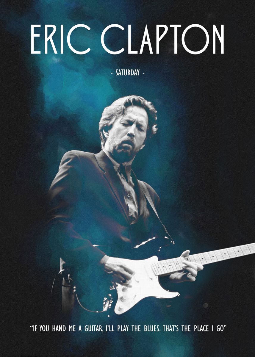 'Eric Clapton' Poster, picture, metal print, paint by Claudio Bolgiani ...