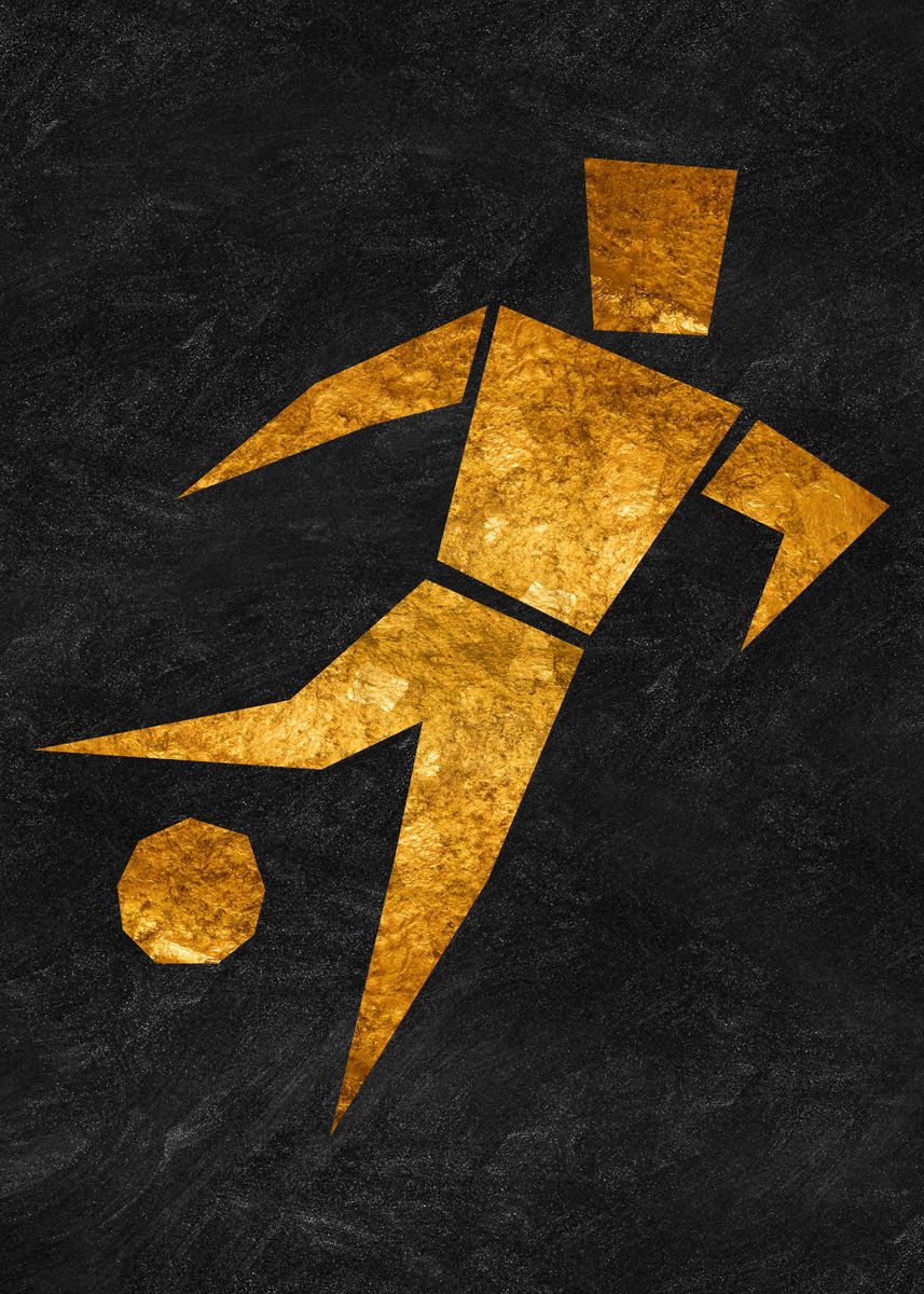 'Soccer dribbling' Poster, picture, metal print, paint by Magicmight ...