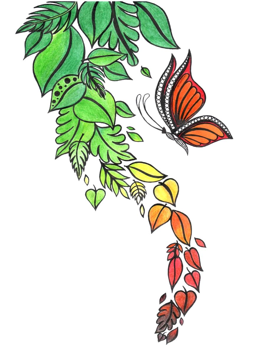 'Life Cycle of Leaves' Poster, picture, metal print, paint by Sowmya ...