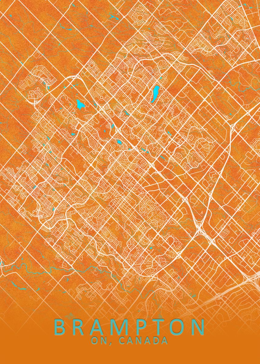 'Brampton ON Canada City' Poster, picture, metal print, paint by City ...