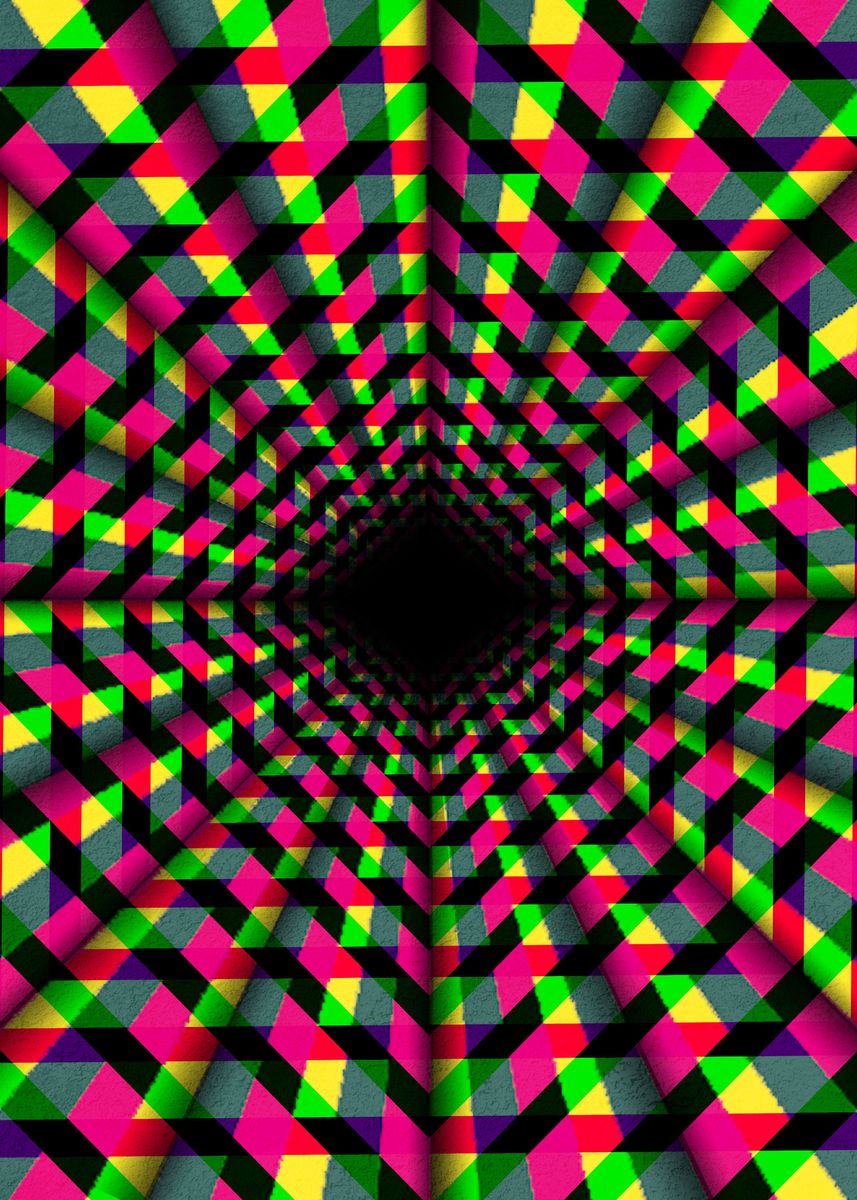 'Psychedelic Pattern' Poster, picture, metal print, paint by Athar Art ...