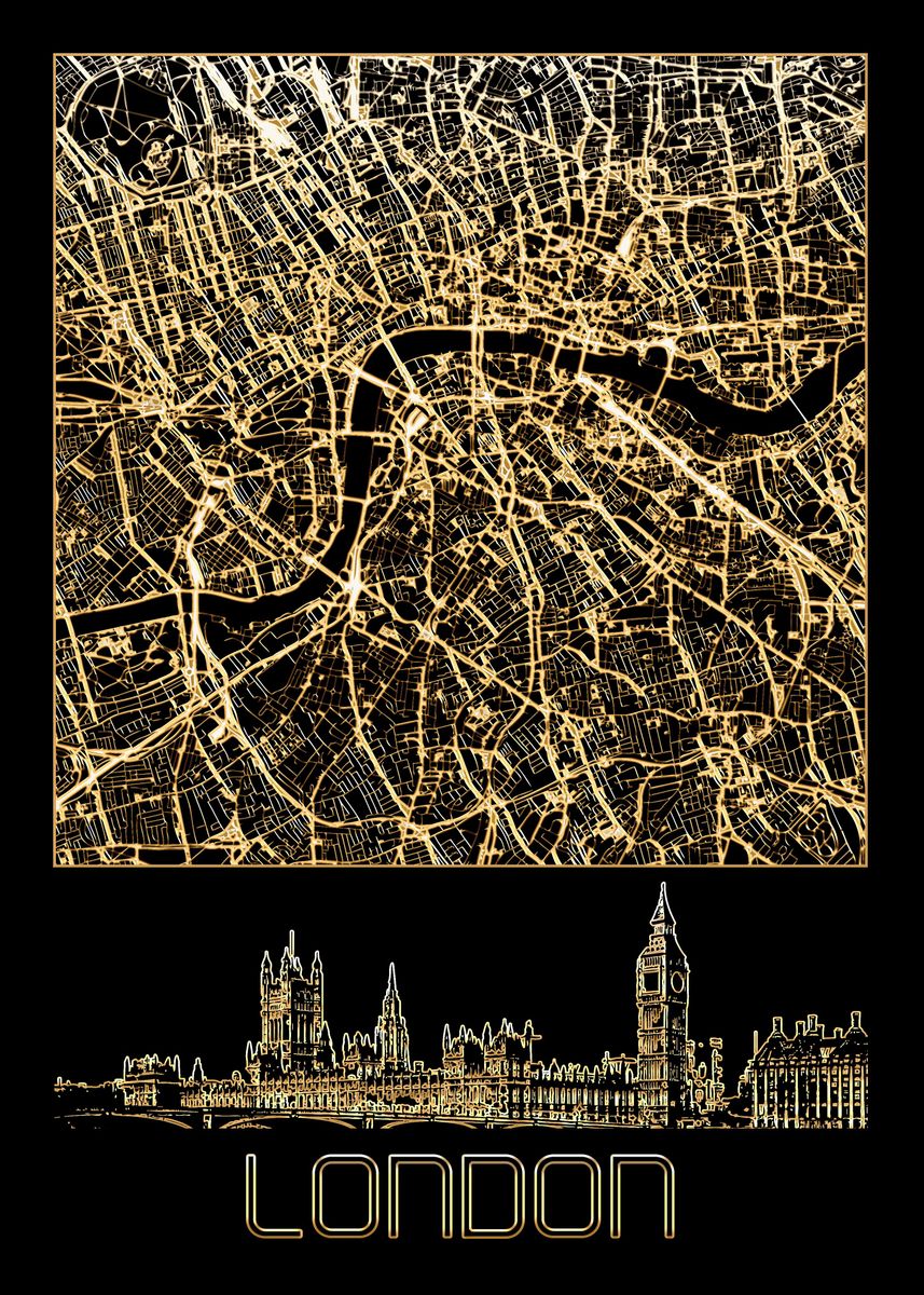 'London' Poster by Printed Artings | Displate