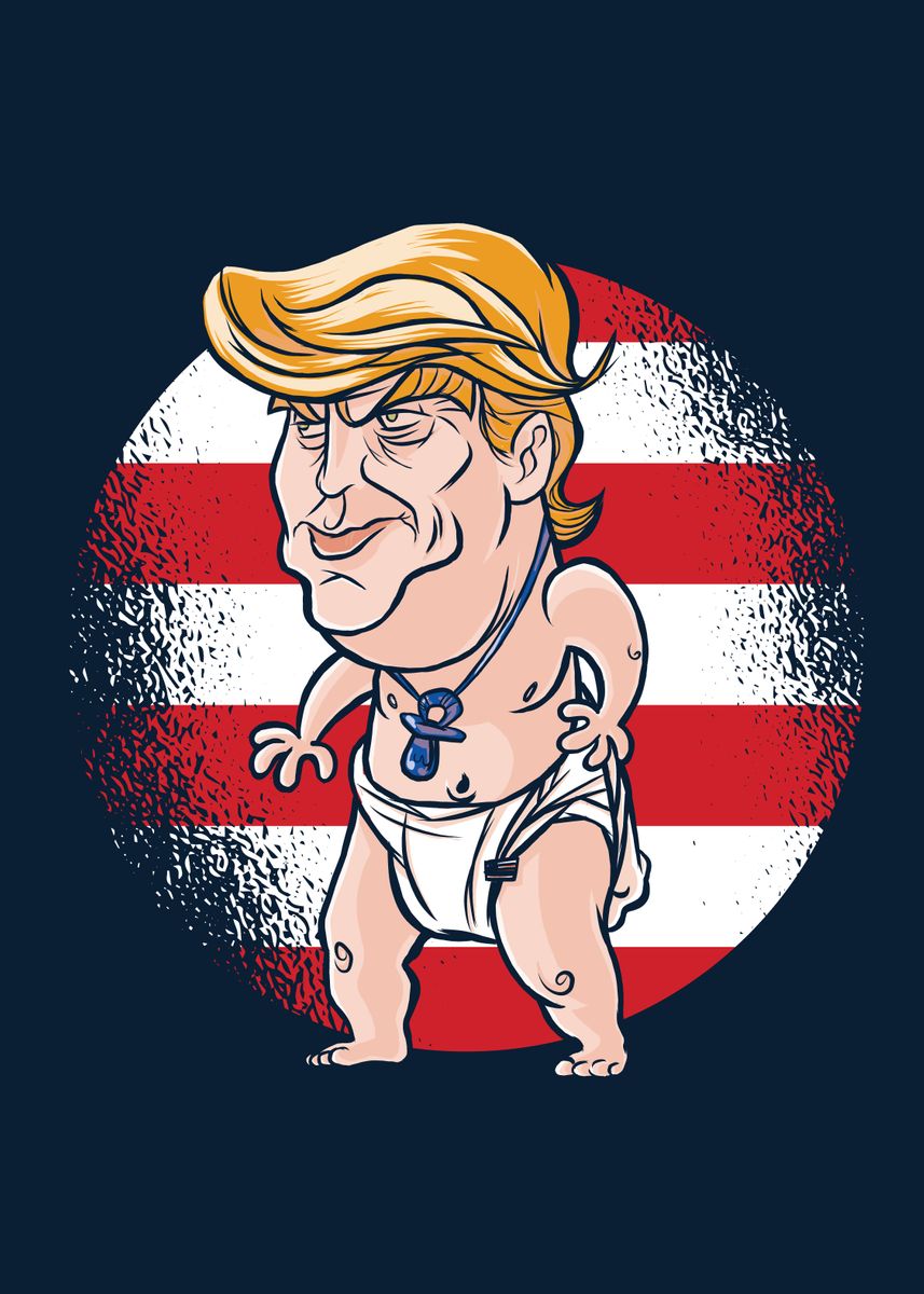 'Baby trump' Poster, picture, metal print, paint by Markus Paeschke ...