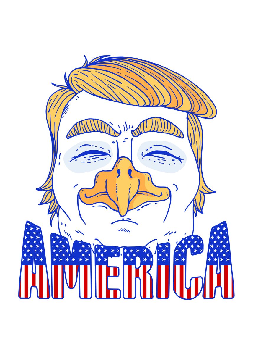 'Eagle trump' Poster, picture, metal print, paint by Markus Paeschke ...