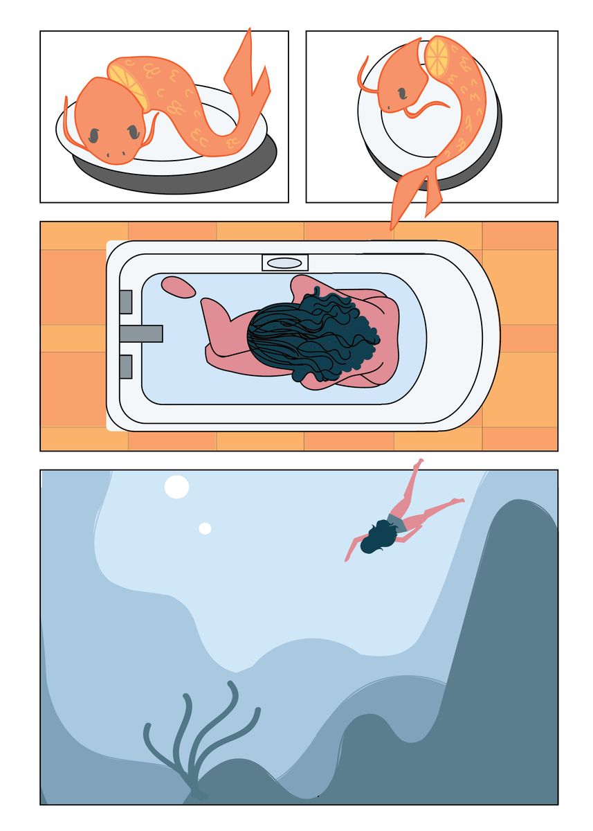 'Comic Strip Koi' Poster by Erica Rivera | Displate