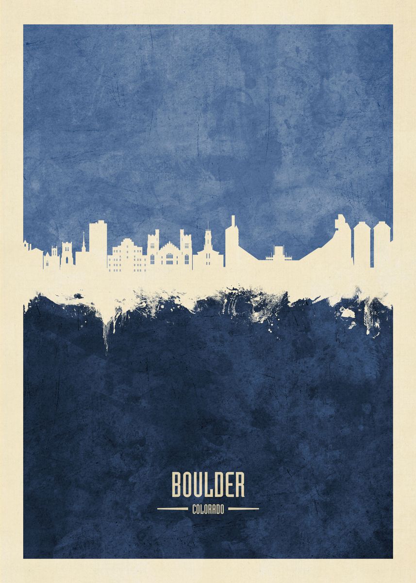 'Boulder Skyline Colorado' Poster by Michael Tompsett | Displate