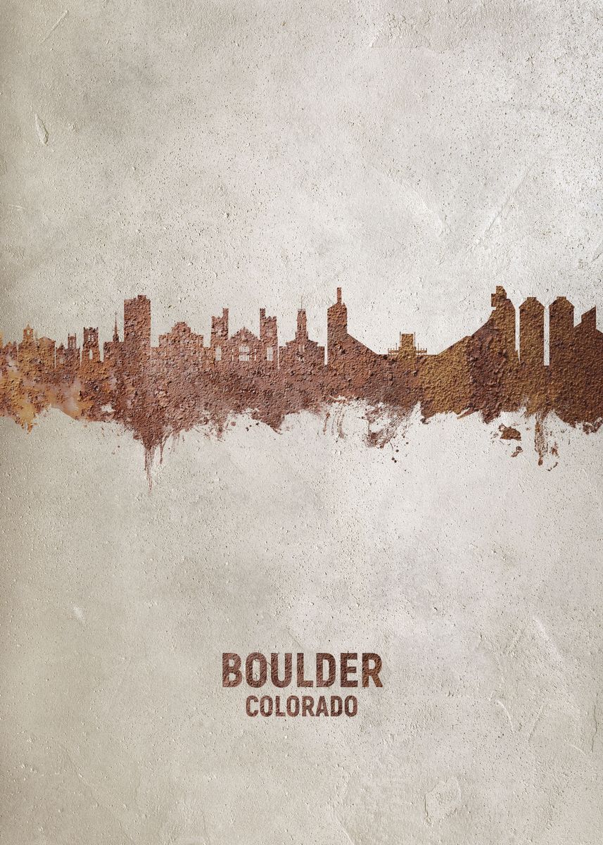 'Boulder Skyline Colorado' Poster, picture, metal print, paint by ...