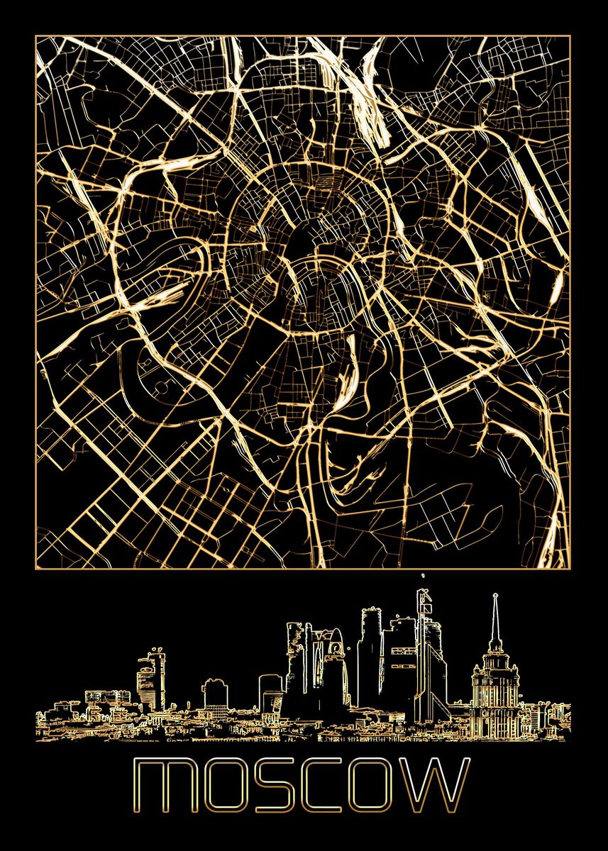 'Moscow' Poster by Printed Artings | Displate