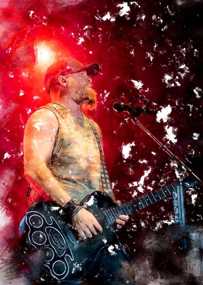 'Brantley Gilbert 25' Poster, picture, metal print, paint by Micole ...