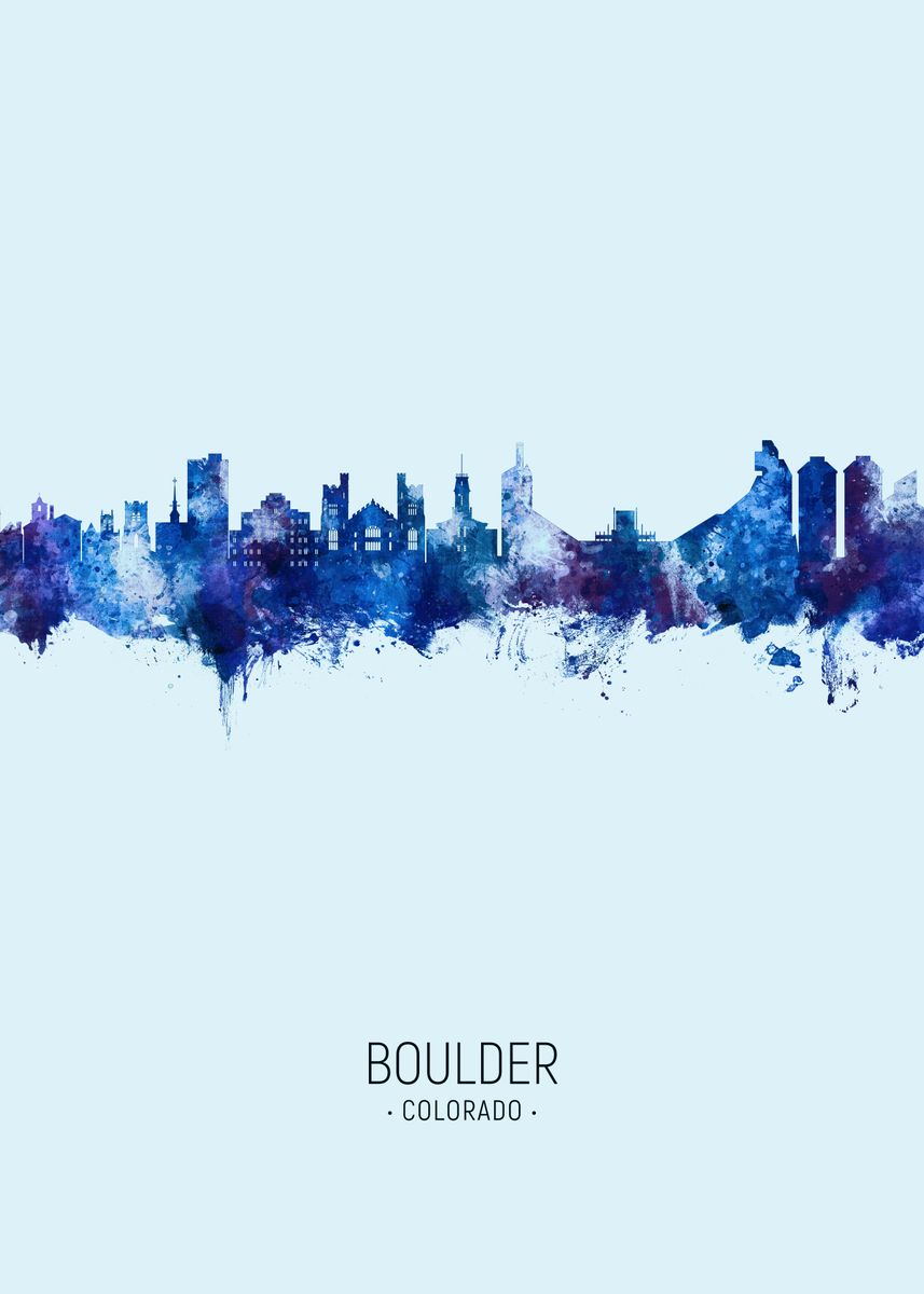 'Boulder Skyline Colorado' Poster by Michael Tompsett | Displate