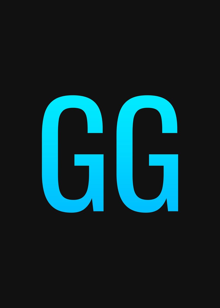 'GG Good Game' Poster, picture, metal print, paint by PH Design | Displate