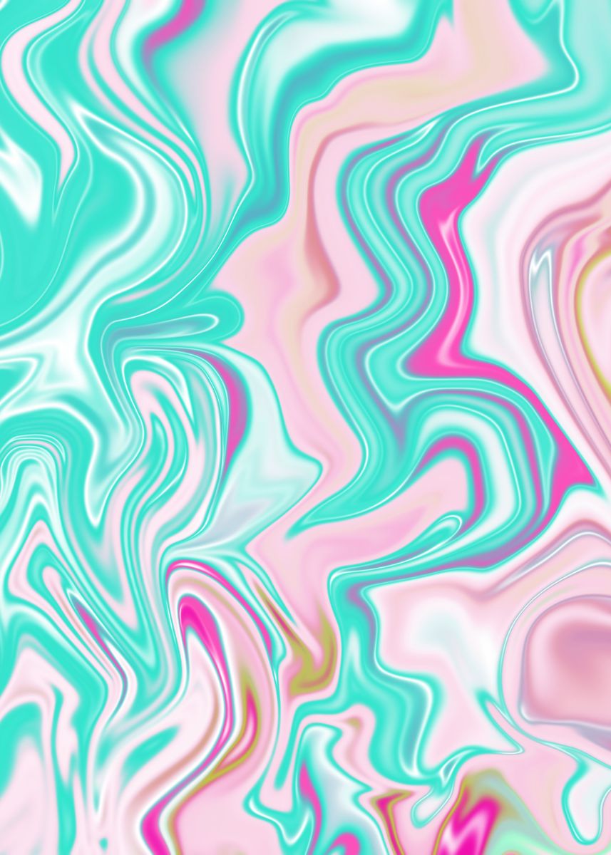 'Iridescent Marble 15' Poster, picture, metal print, paint by Aloke ...