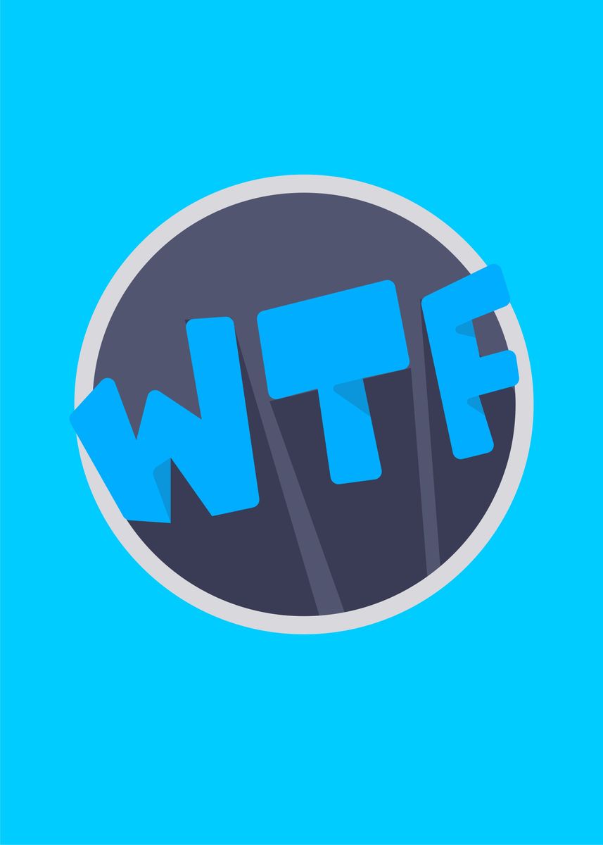 'WTF Letter comic style' Poster, picture, metal print, paint by Indra ...