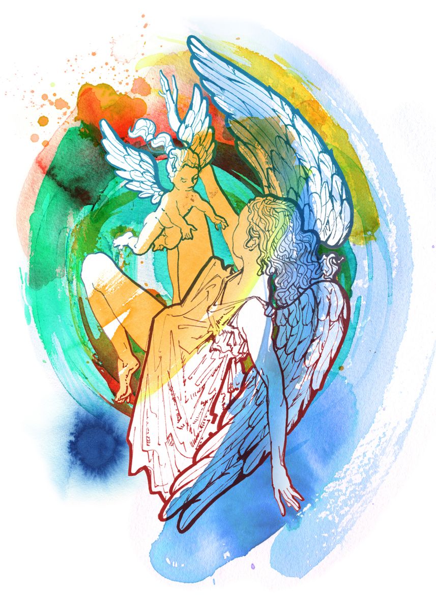 'Angels Freedom' Poster, picture, metal print, paint by Kaloyan Nachev ...